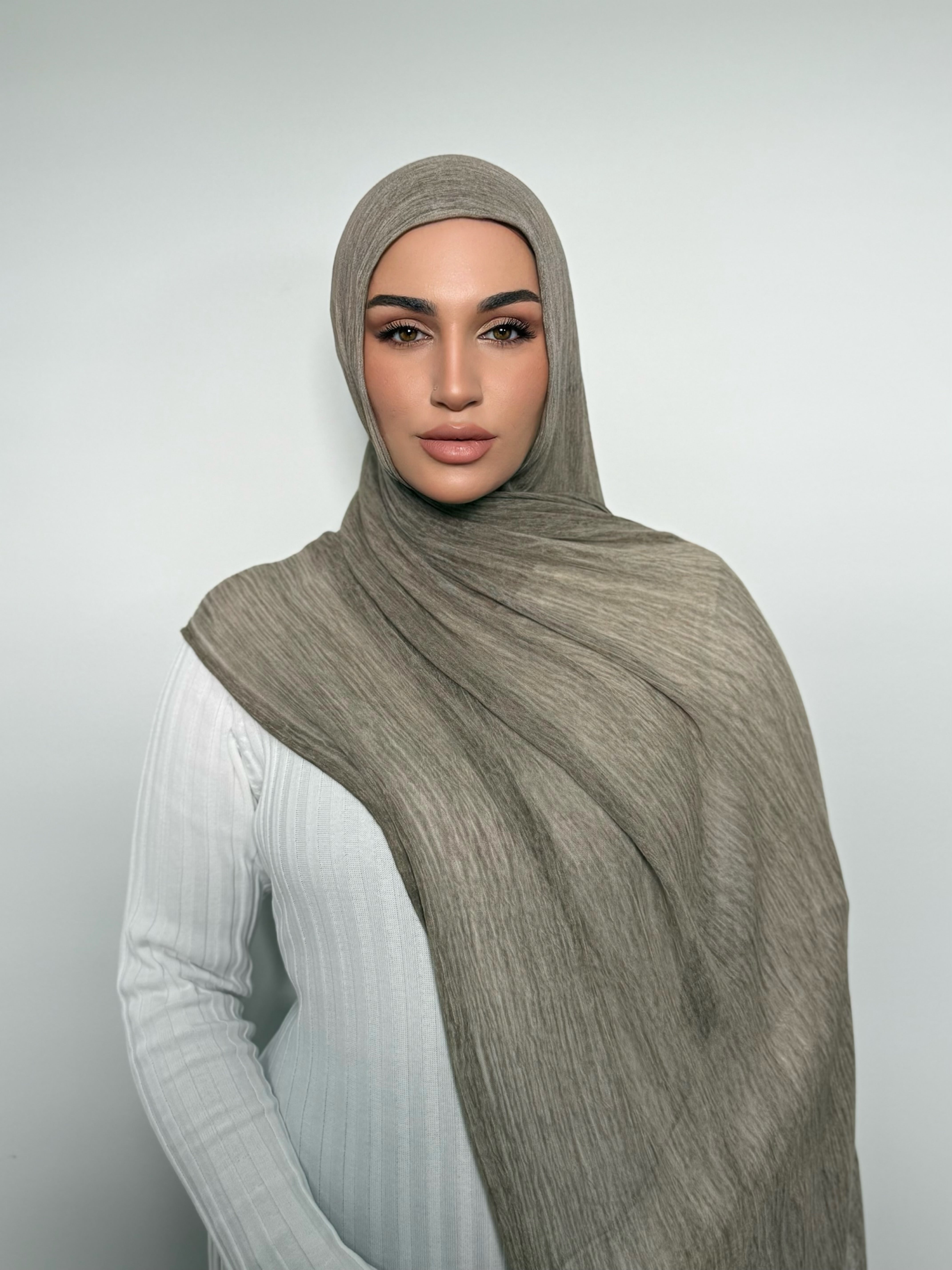 Textured Rayon Hijab Oat – The Sister Collection